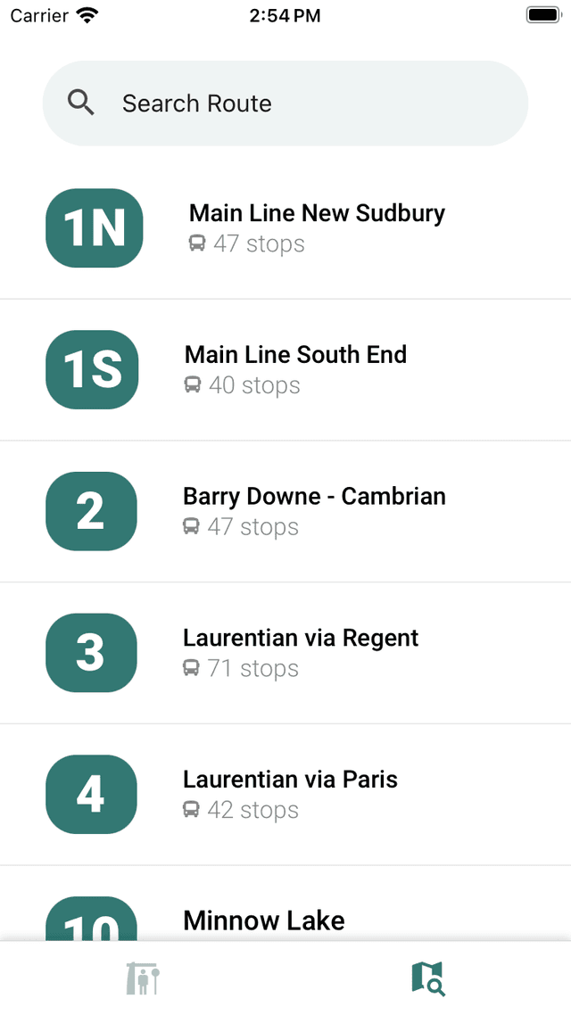 Browse 24 routes for GOVA Transit in the Sudbury area